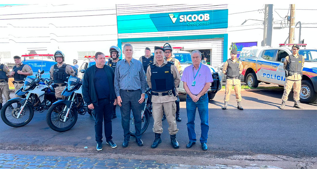 Operação Comércio Seguro é lançada em frente ao Sicoob Credipontal ...